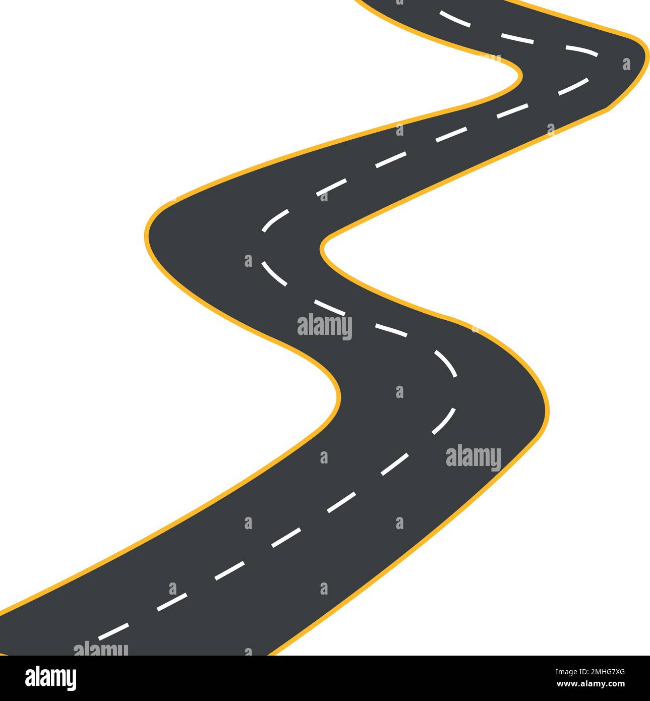 Navigation map infographic 9 steps timeline concept. Winding road ...