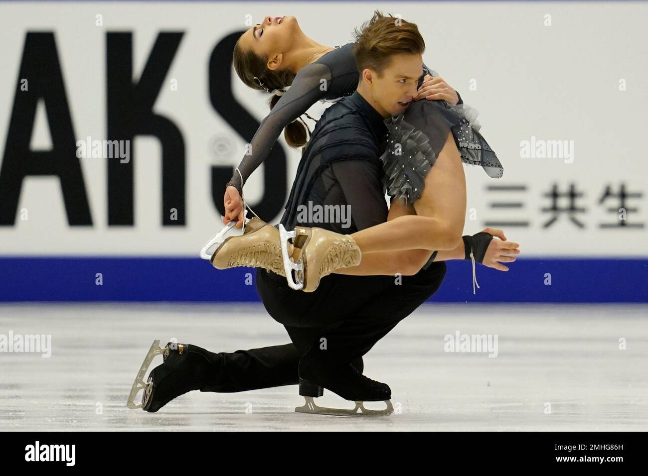 Sofia Shevchenko and Igor Eremenko of Russia perform in the ice dance ...