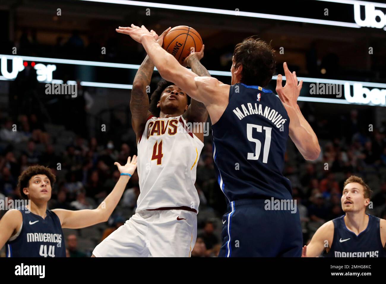 Cleveland Cavaliers guard Kevin Porter Jr. (4) goes up for a shot as ...