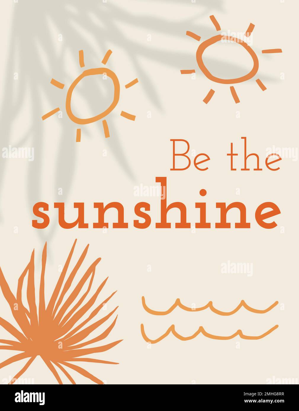 Be the sunshine template vector summer theme editable social media ...