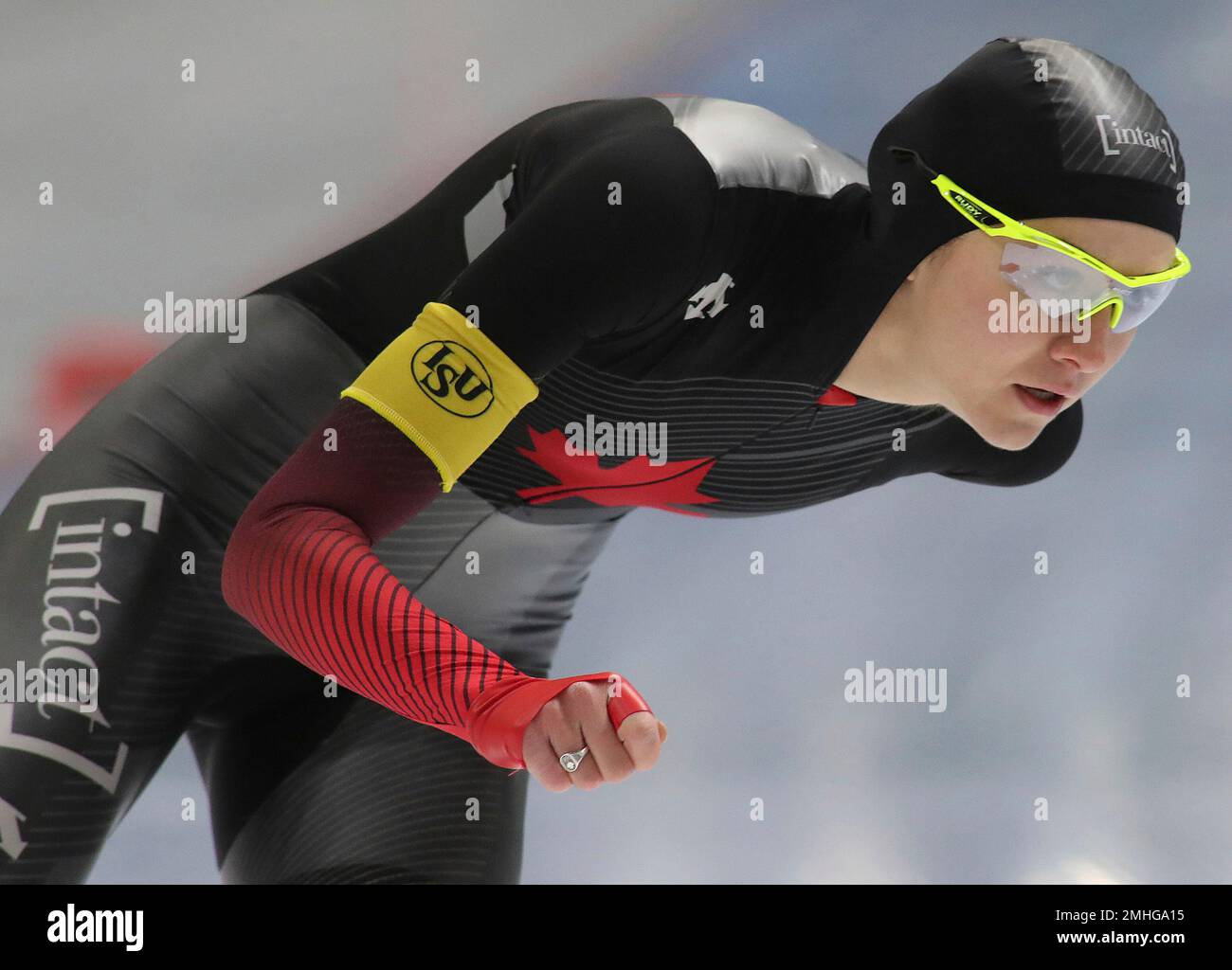 Isabelle Weidemann of Canada in action during the women's 3 km race of ...