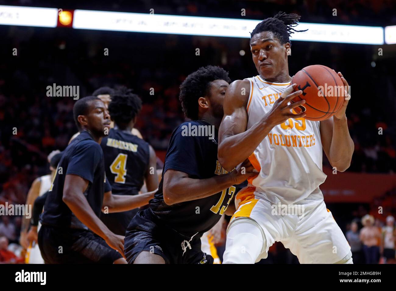 Tennessee guard Yves Pons (35) works for a shot against Alabama State ...