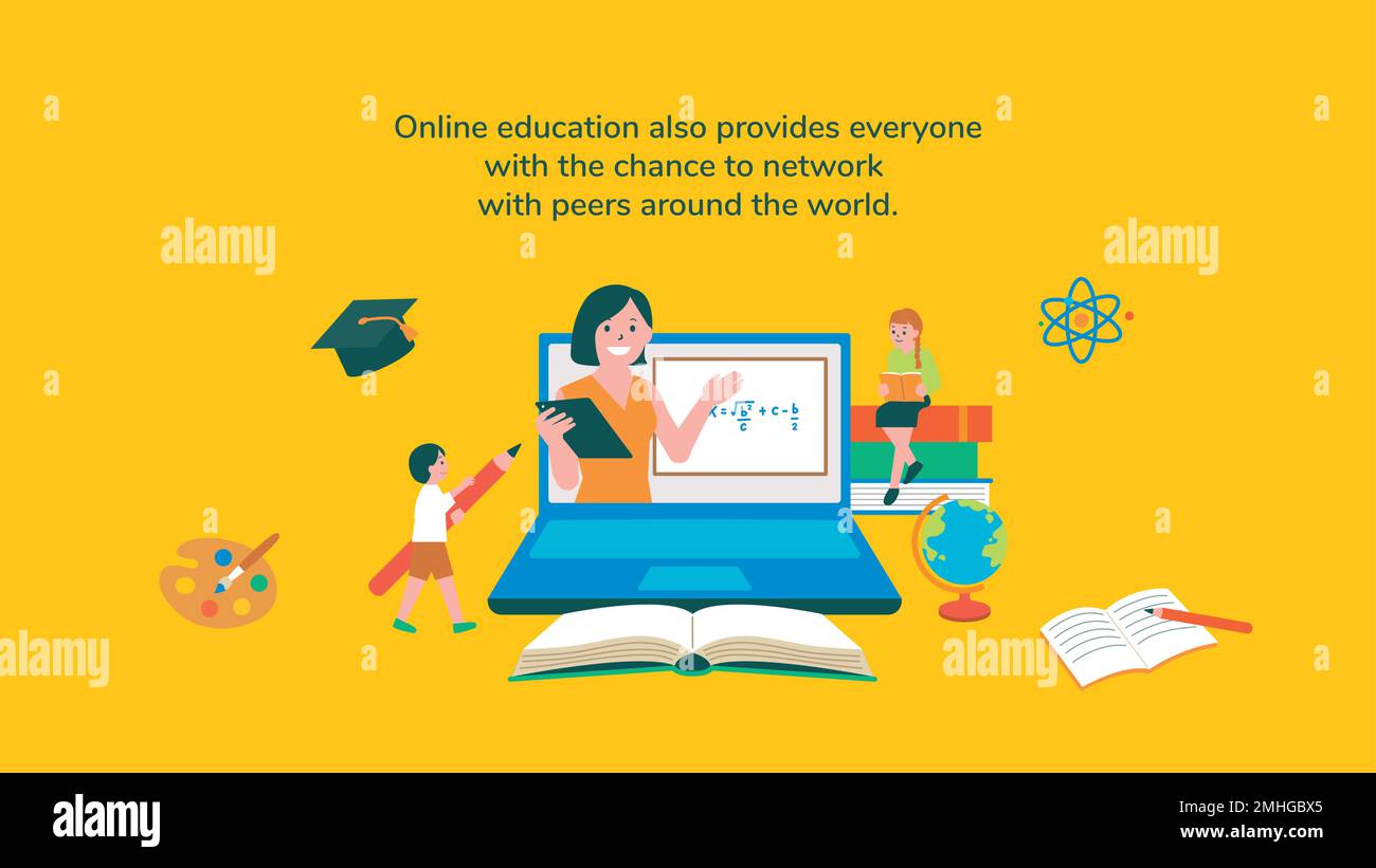 Virtual Classroom Editable Template Vector Presentation Stock Vector Image And Art Alamy