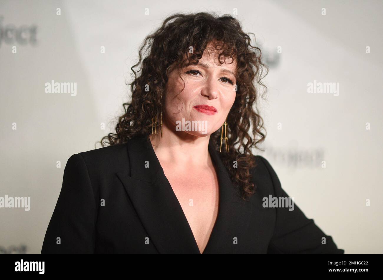 Caitlin Roper arrives at the premiere of "The 1619 Project" on Thursday ...