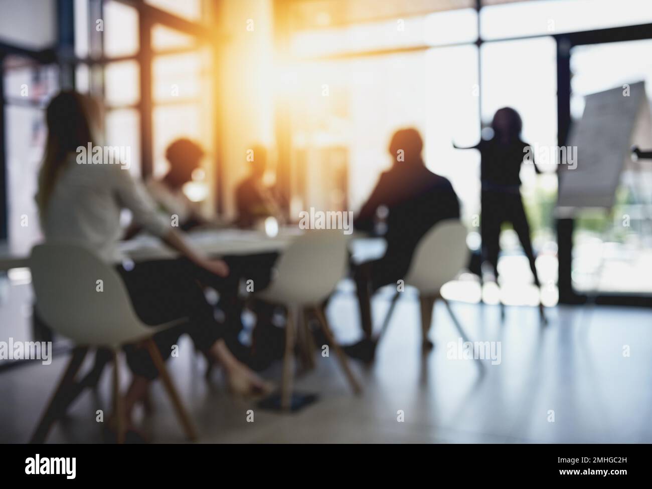 Long meetings in the boardroom. a young businesswoman giving a ...