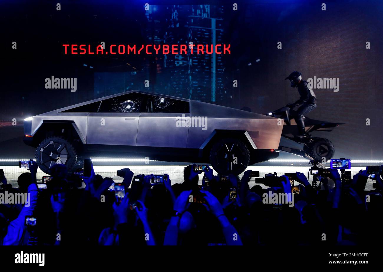The Tesla Cybertruck and electric all-terrain vehicle (ATV) are ...