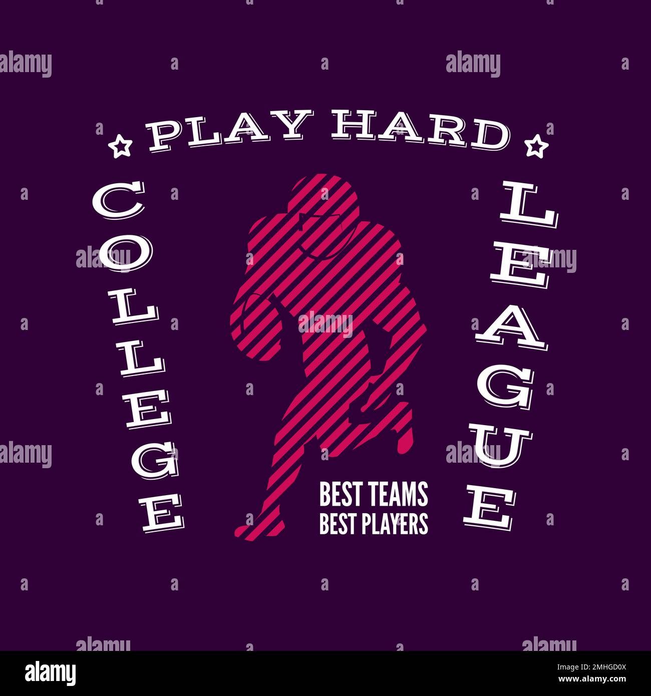 American football logo template-play hard. Rugby badge graphics ...