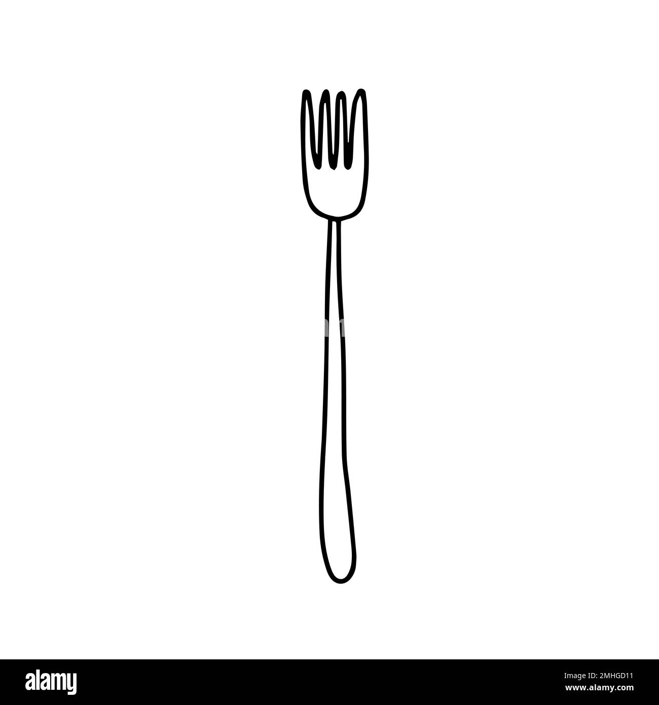 Doodle fork vector illustration Stock Vector Image & Art - Alamy