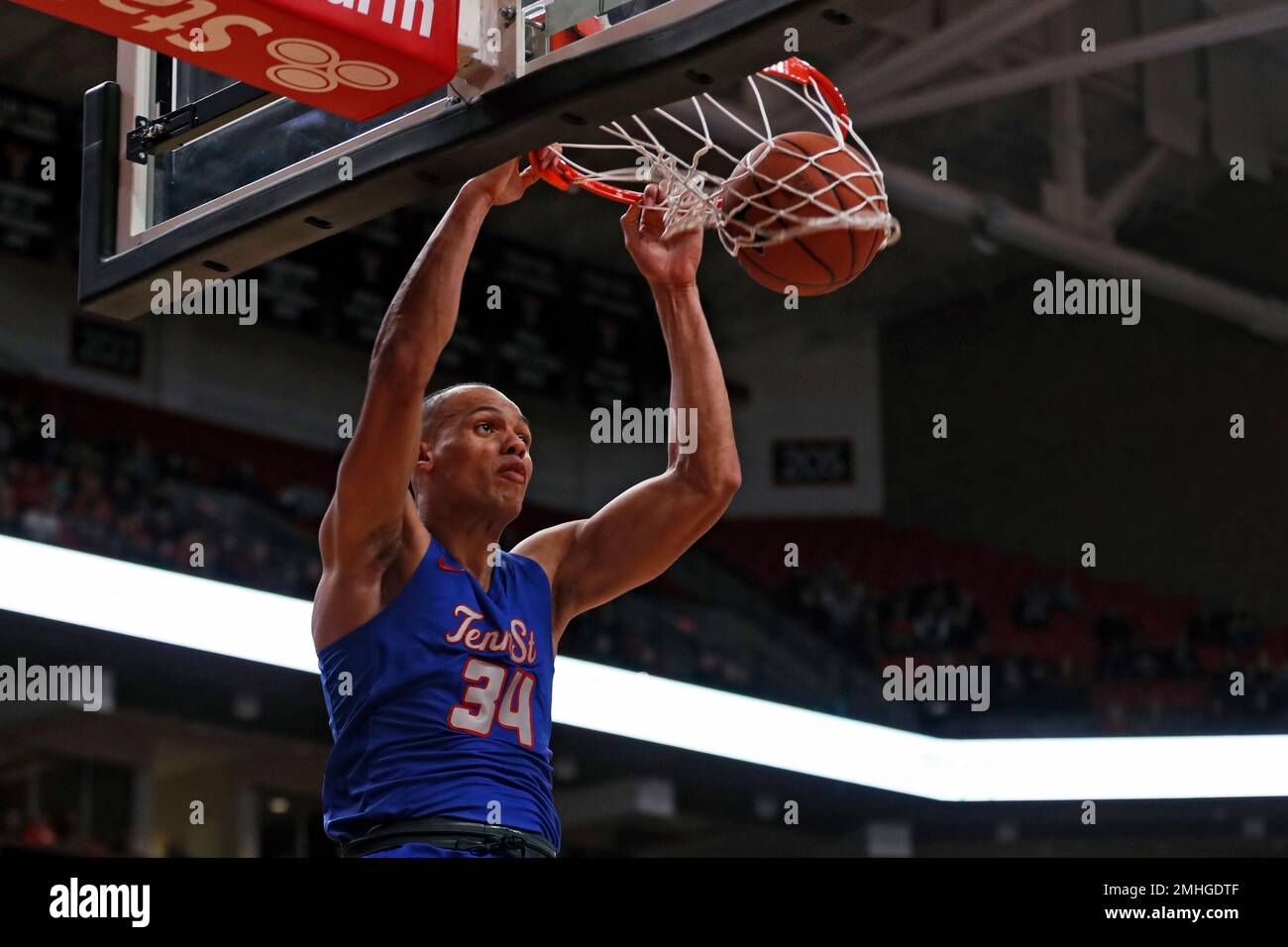 Tennessee State's Ben Kone' (34) dunks the ball during the second half ...