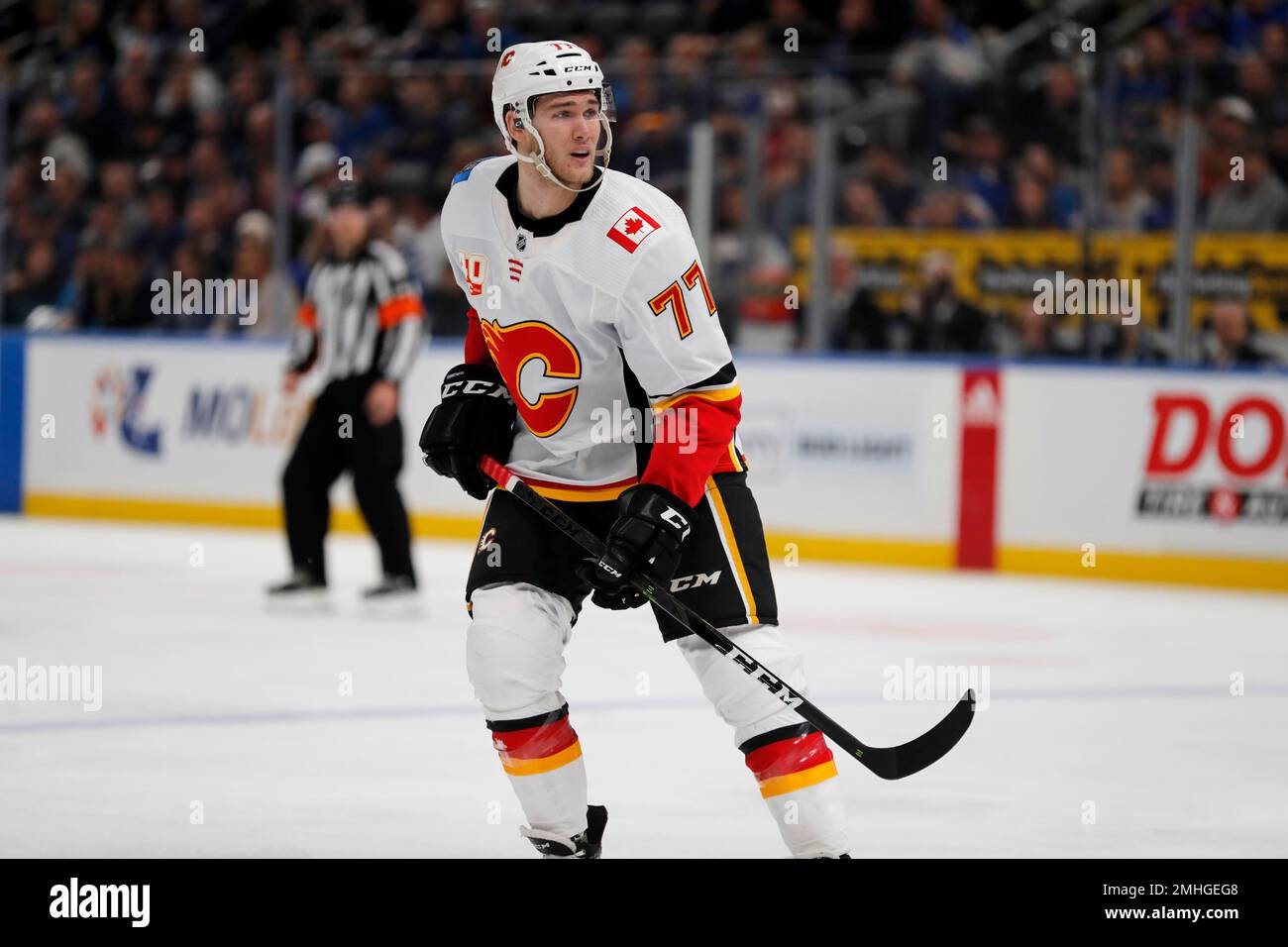 Calgary Flames' Mark Jankowski skates during the first period of an NHL ...