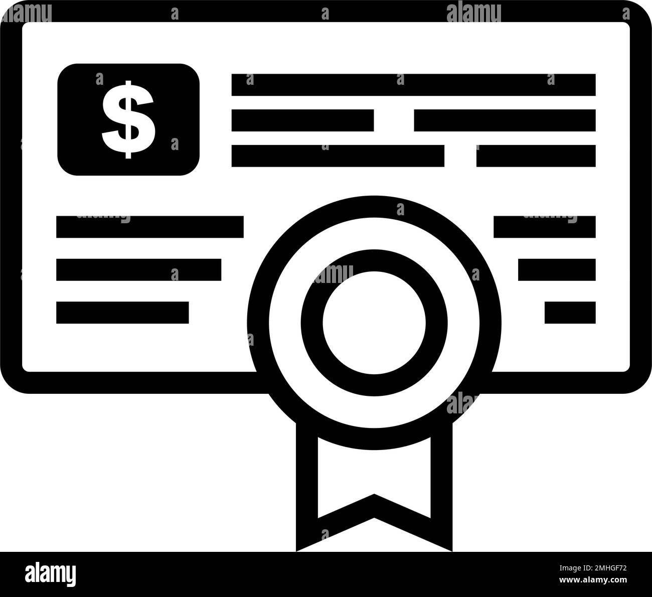 Government Bond Icon. Investment and debt. Editable vector Stock Vector ...