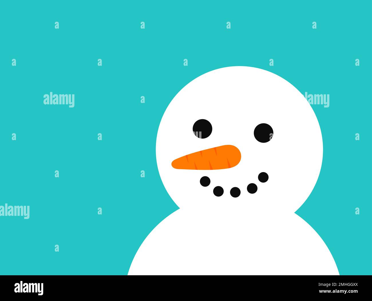 Cute snowman on blue background. Winter Christmas snowman card. Vector ...