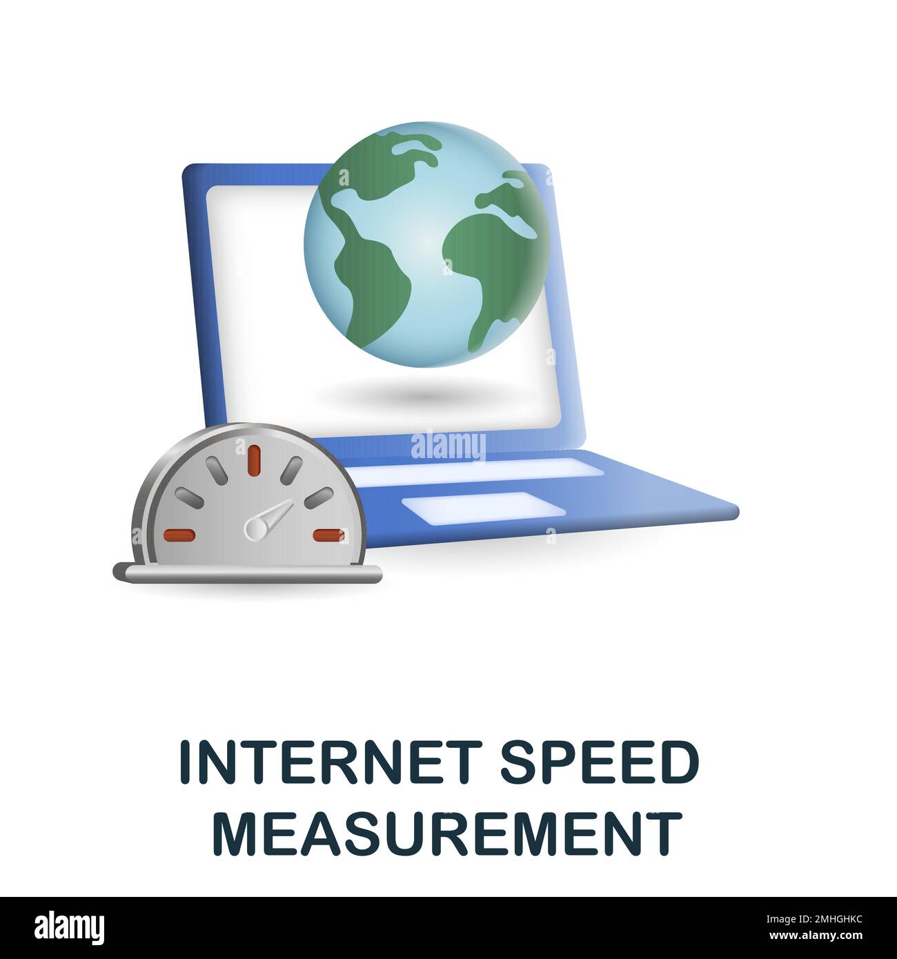 Internet Speed Measurement icon. 3d illustration from measurement ...
