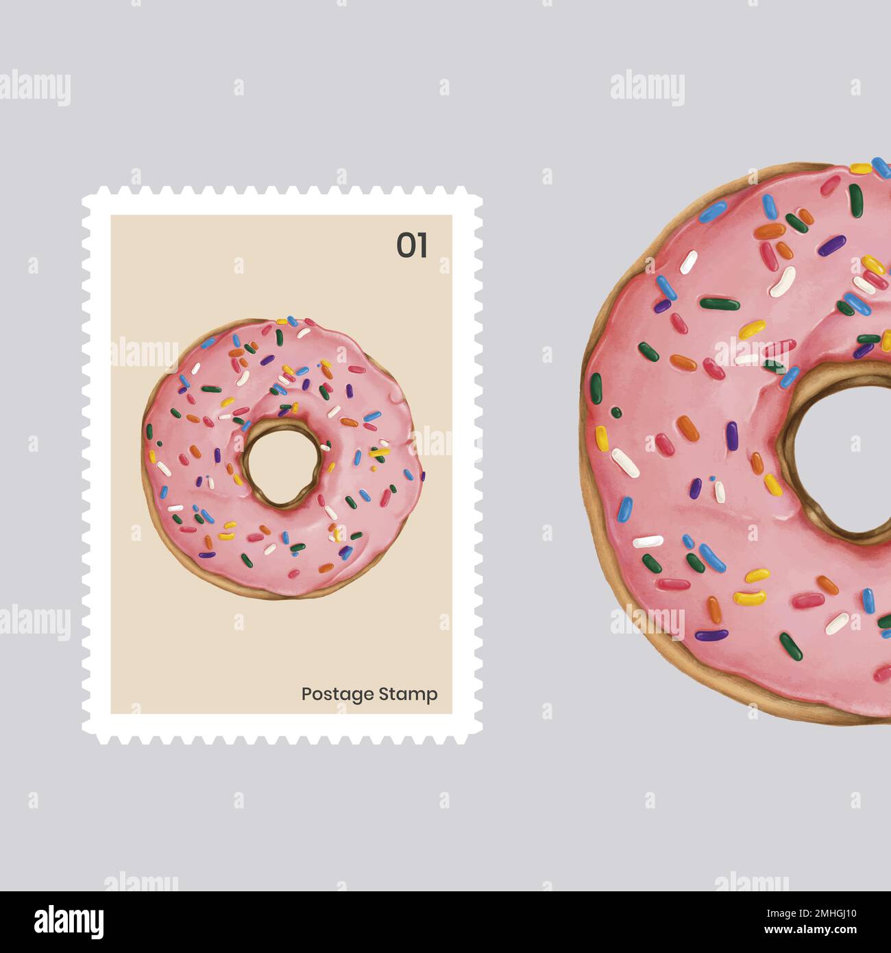 Cute stamps Stock Vector Images - Alamy