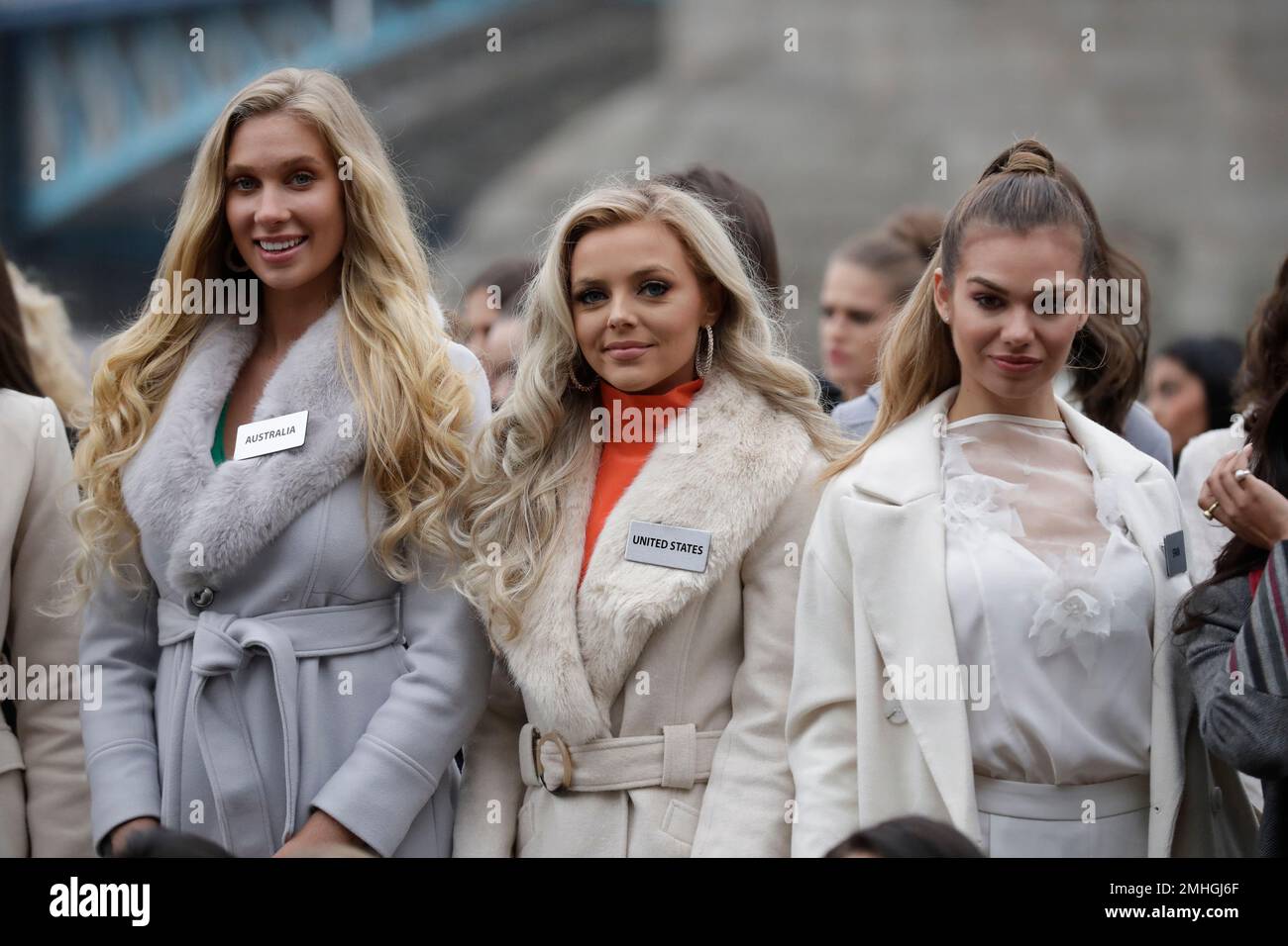 Miss World contestants, from left, Australia's Sarah Marschke, United ...