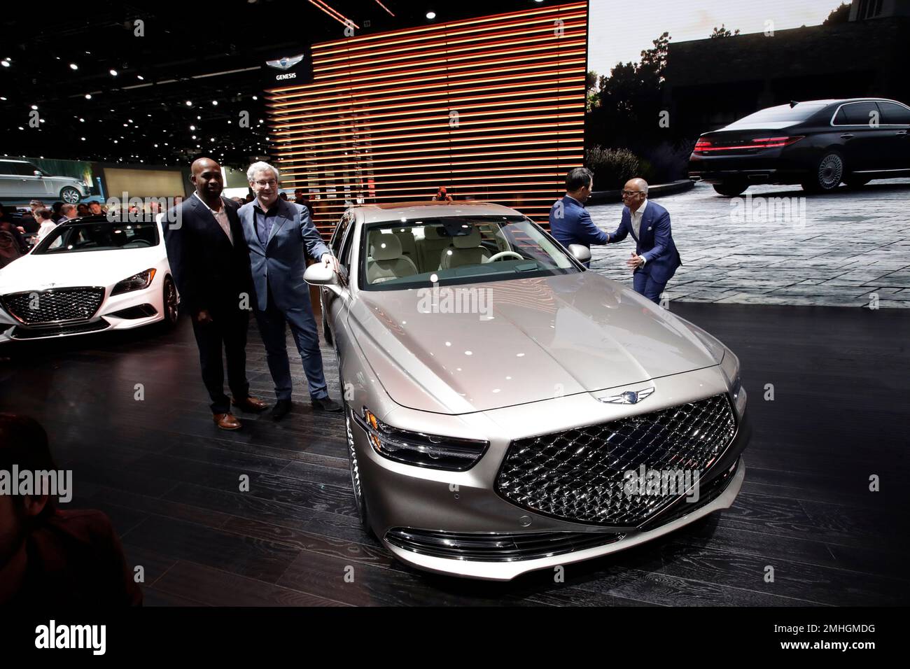 Genesis executives, from left, Erwin Raphael, Luc Donckerwolke, William ...