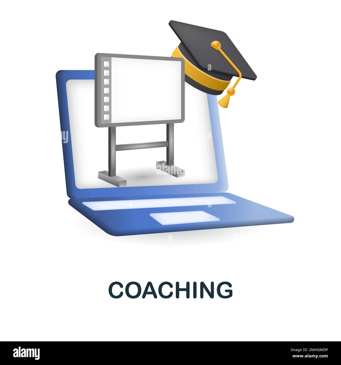 Coaching icon. 3d illustration from performance collection. Creative ...
