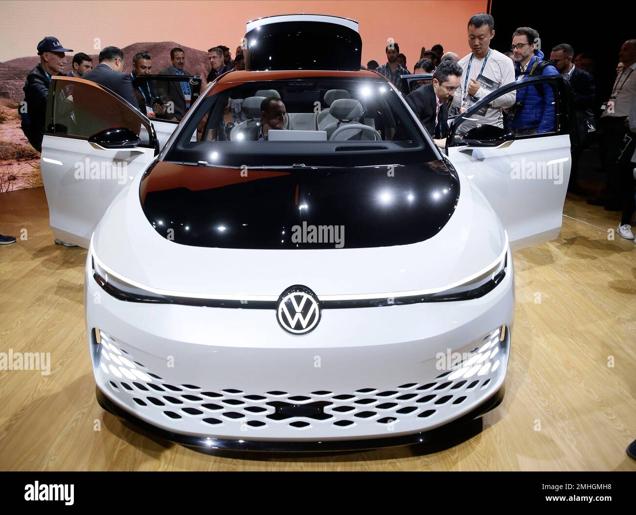 Volkswagen's VW I.D. Space Vizzion concept EV wagon is shown at the ...