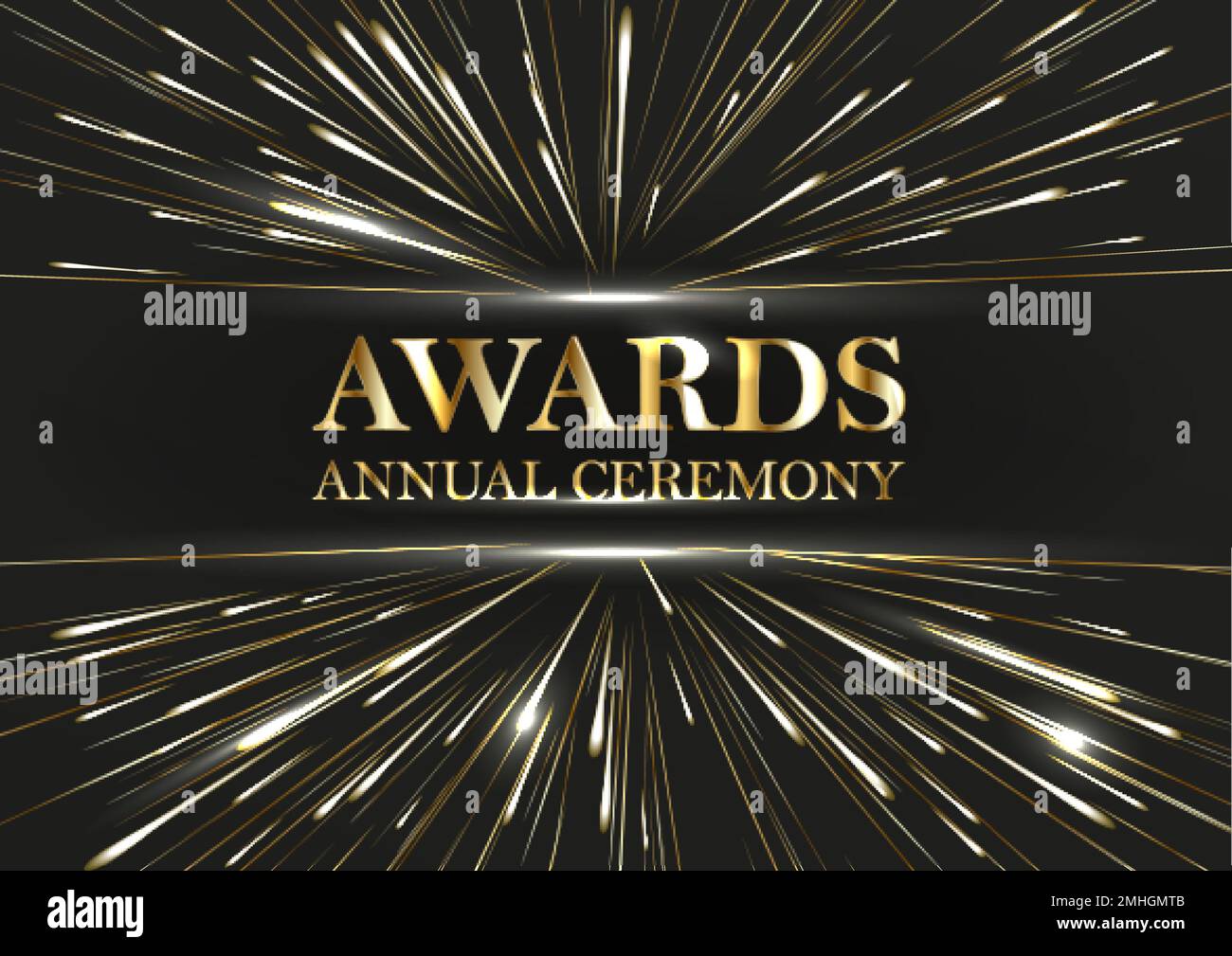 Award nomination, gold glitter text vector illustration Stock Vector ...