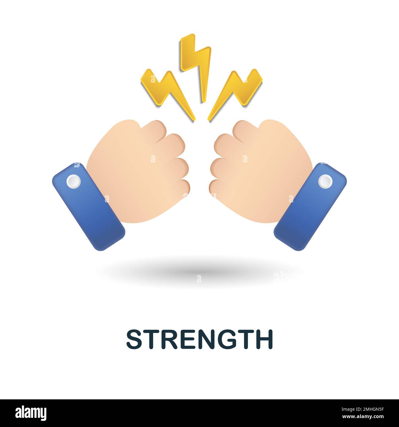 Strength icon. 3d illustration from performance collection. Creative Strength 3d icon for web ...