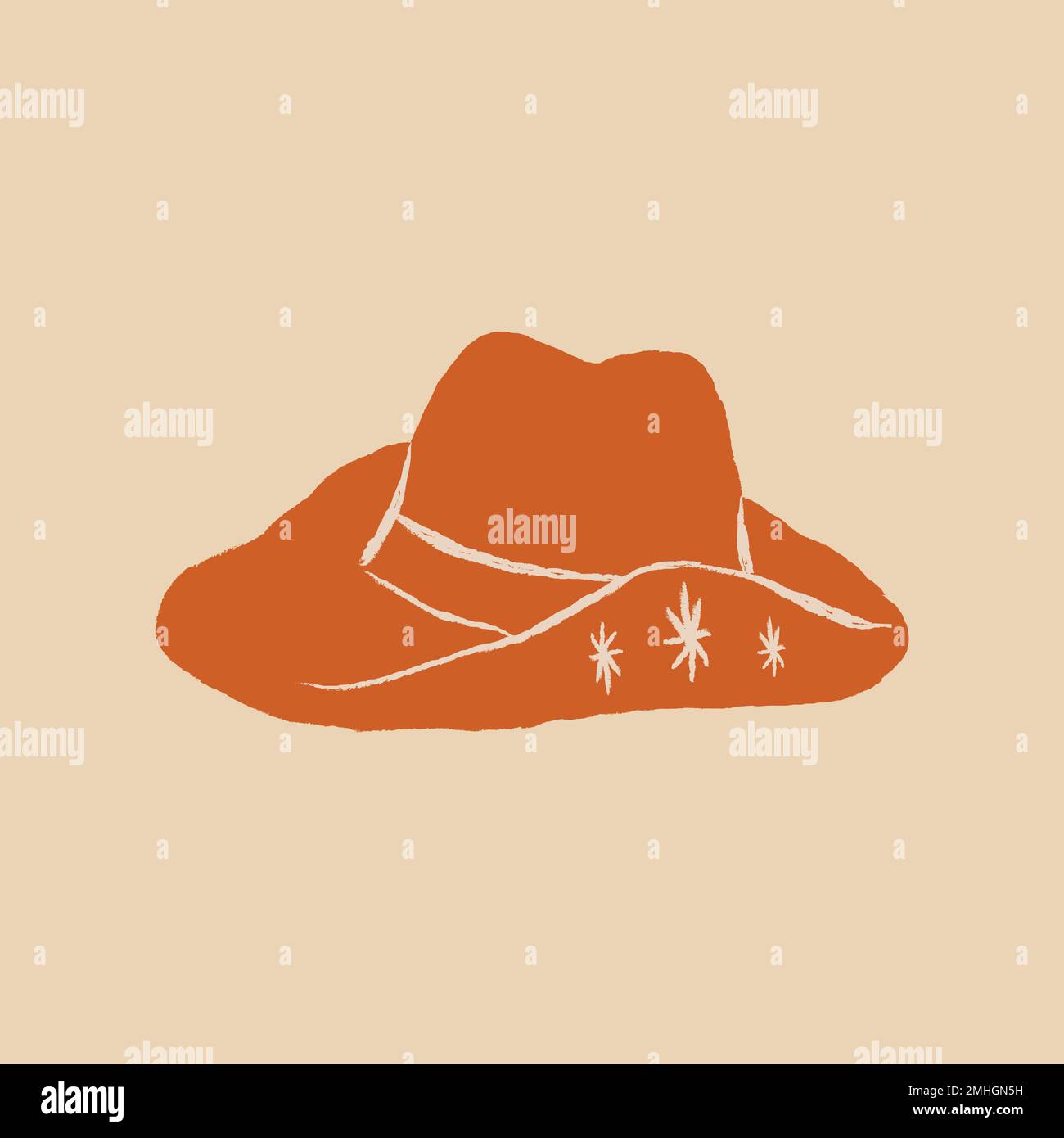 Wild west orange hat Stock Vector Images - Alamy