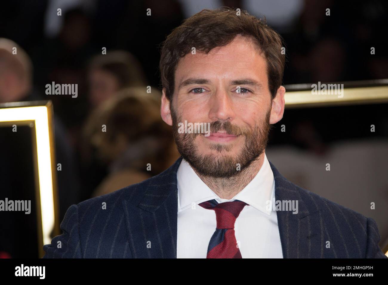 Actor Sam Claflin poses for photographers upon arrival at the UK ...