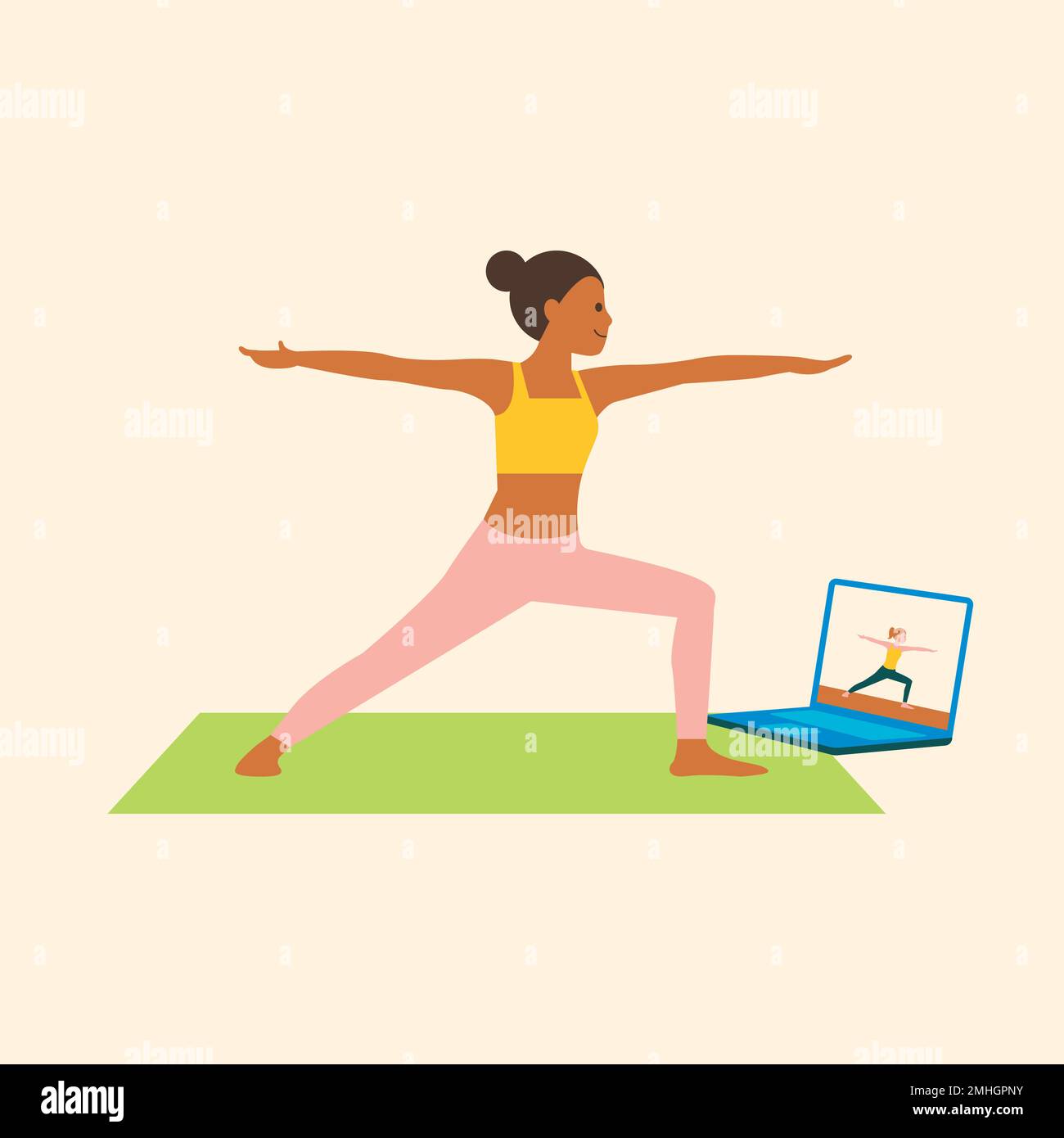 Online wellness class Stock Vector Images - Alamy