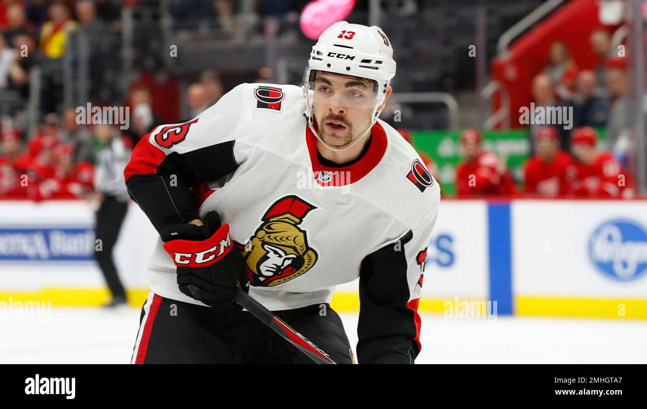 Ottawa Senators left wing Nick Paul (13) plays against the Detroit Red ...