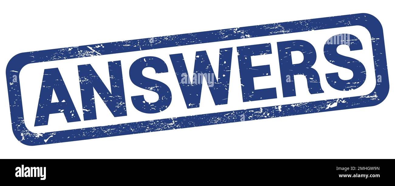 Answers stamp hi-res stock photography and images - Alamy