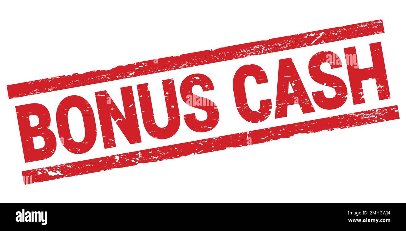BONUS CASH text written on red rectangle stamp sign Stock Photo - Alamy