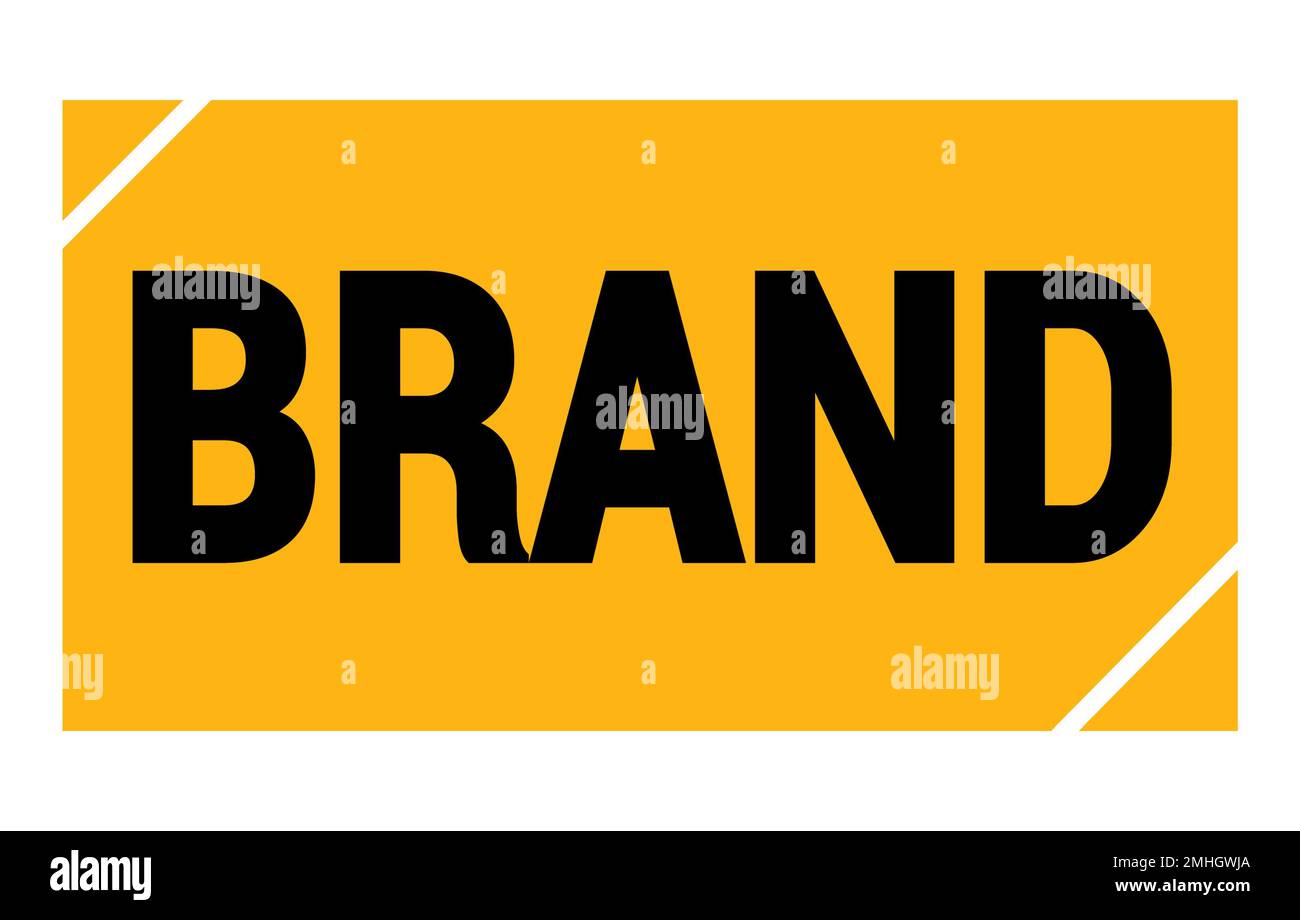 Black and yellow brand sign hi-res stock photography and images - Alamy