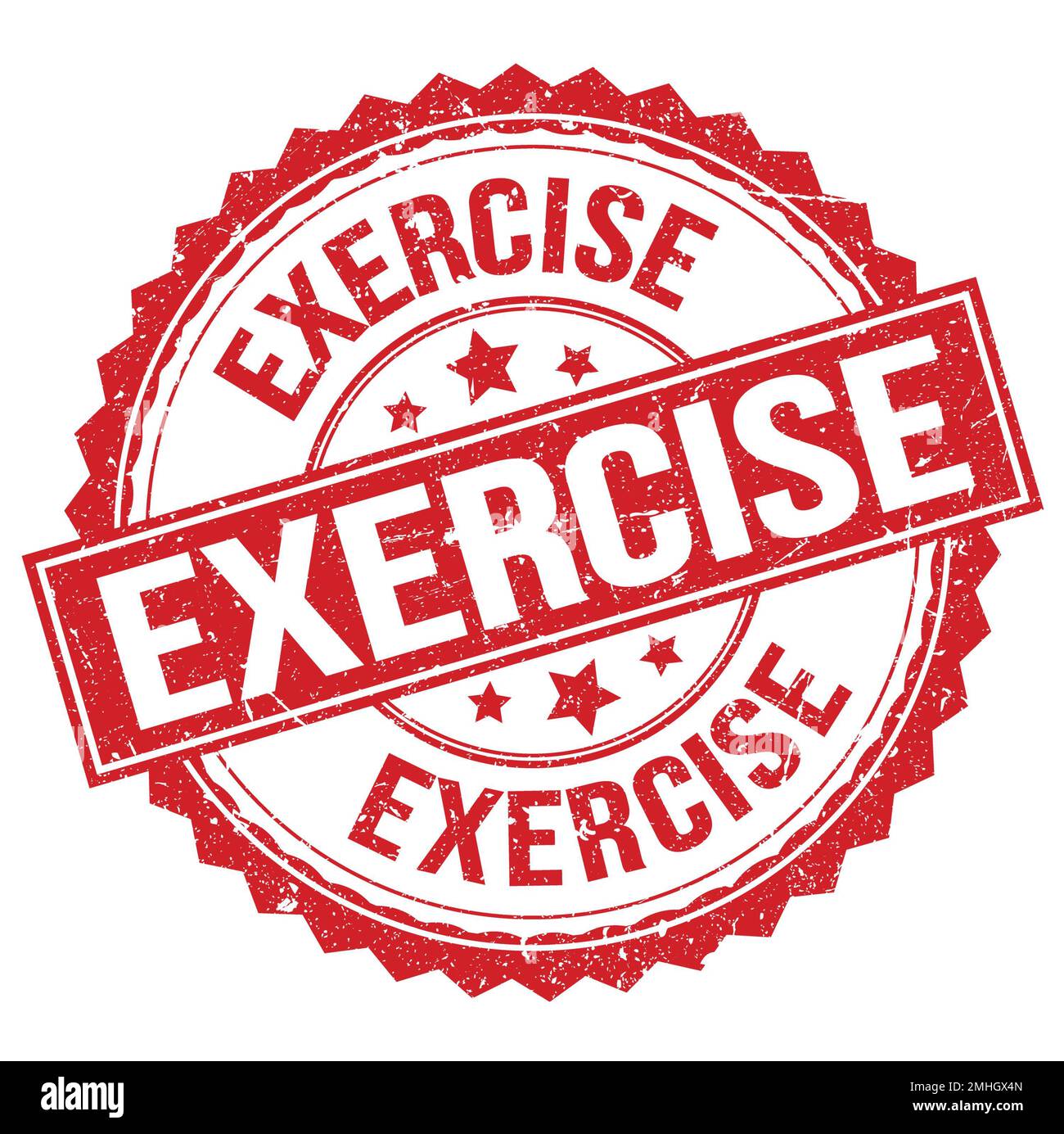 EXERCISE text written on red round stamp sign Stock Photo - Alamy