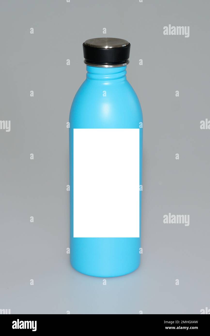 thermal stainless steel bottle blue with black bung design template of ...