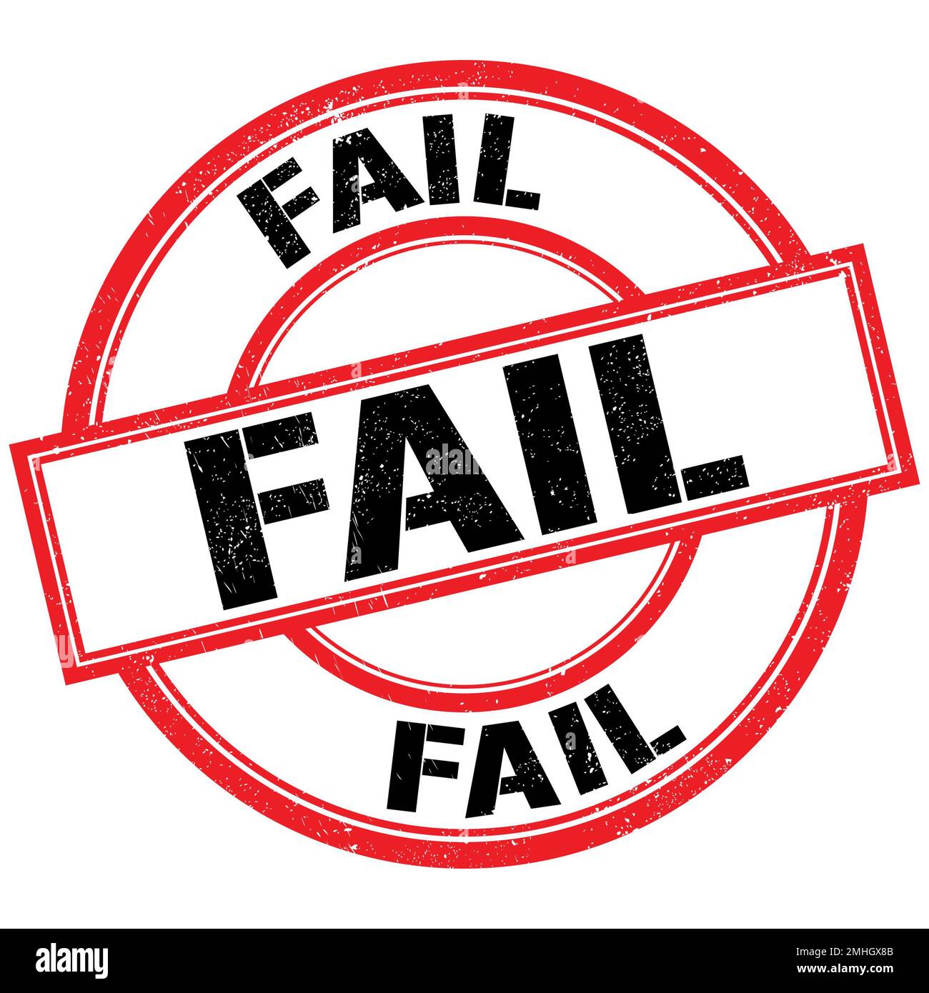 FAIL text written on red-black round stamp sign Stock Photo - Alamy