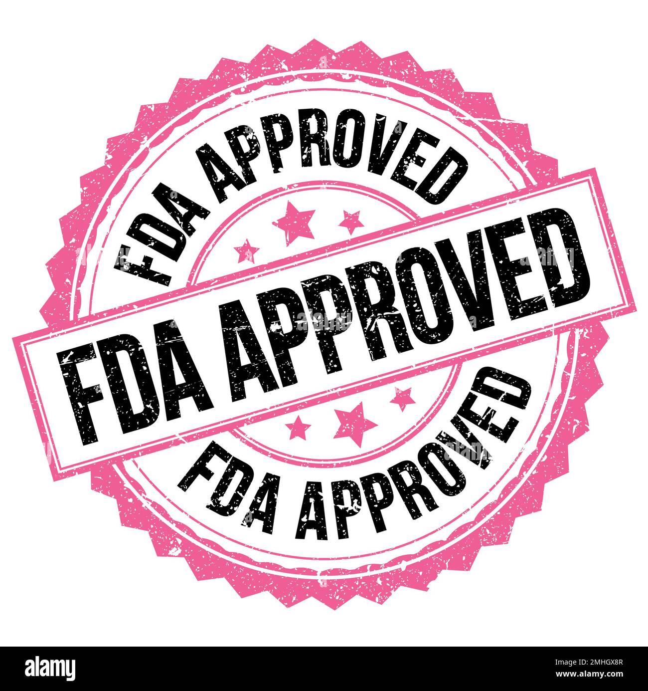 FDA APPROVED text written on pink-black round stamp sign Stock Photo ...