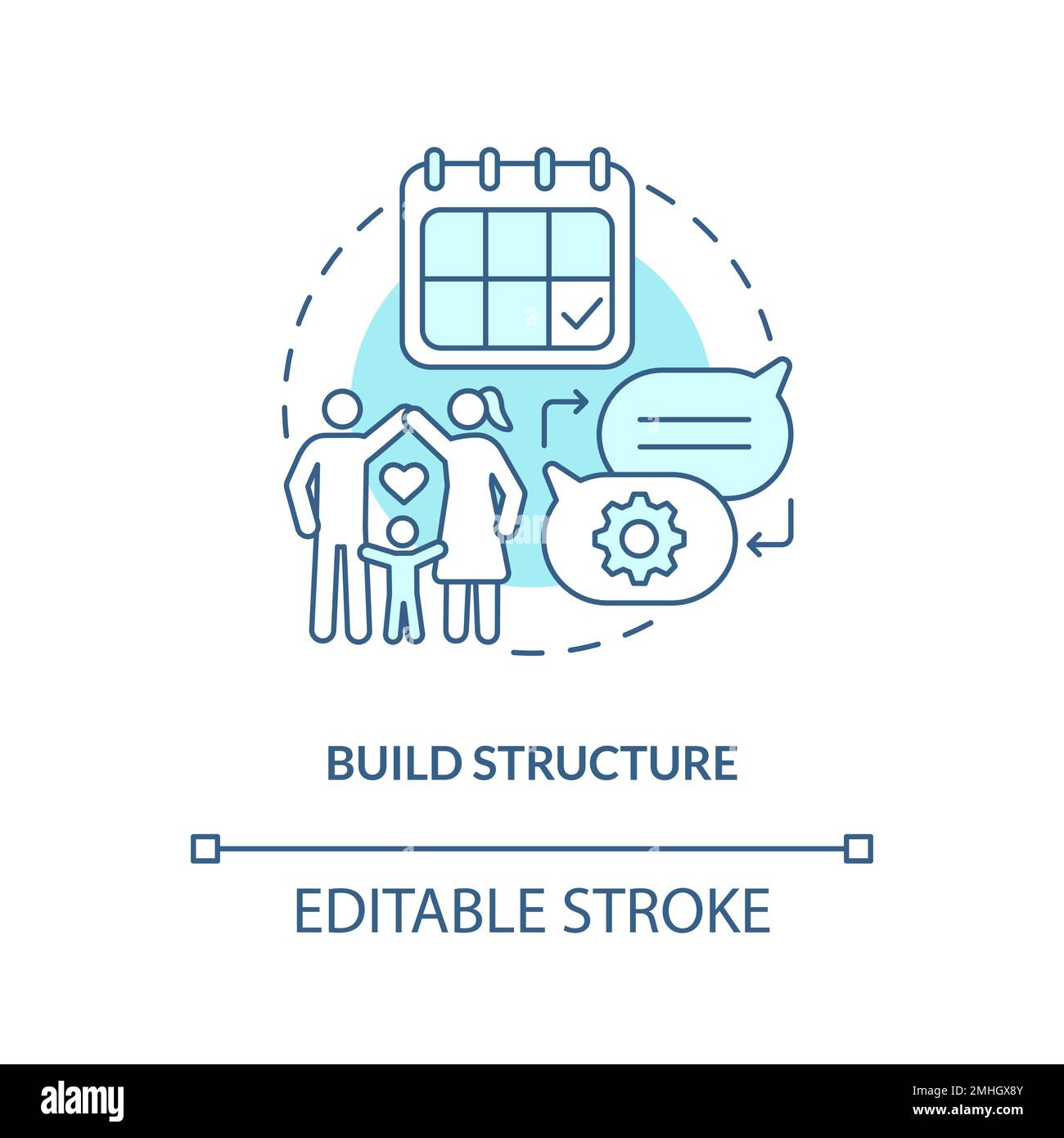 Build structure turquoise concept icon Stock Vector Image & Art - Alamy