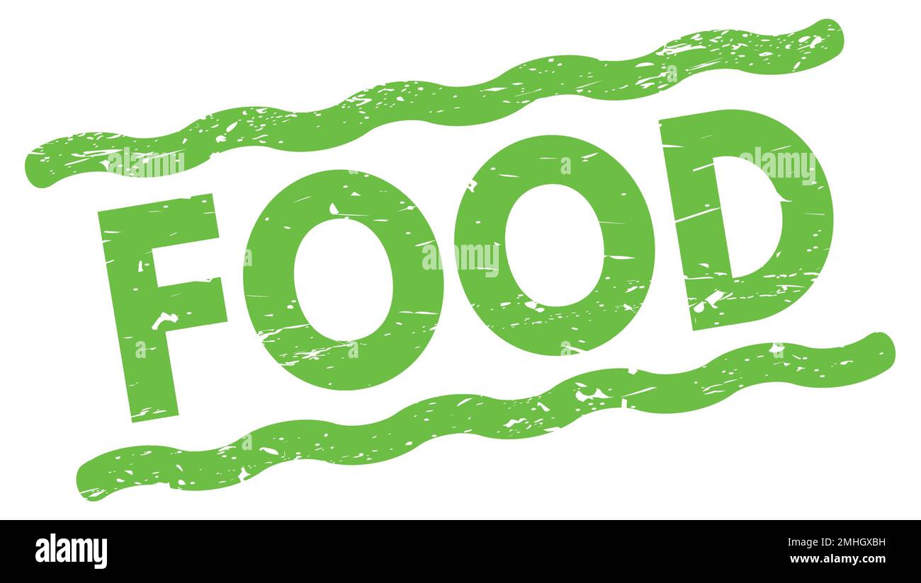 FOOD text written on green lines stamp sign Stock Photo - Alamy