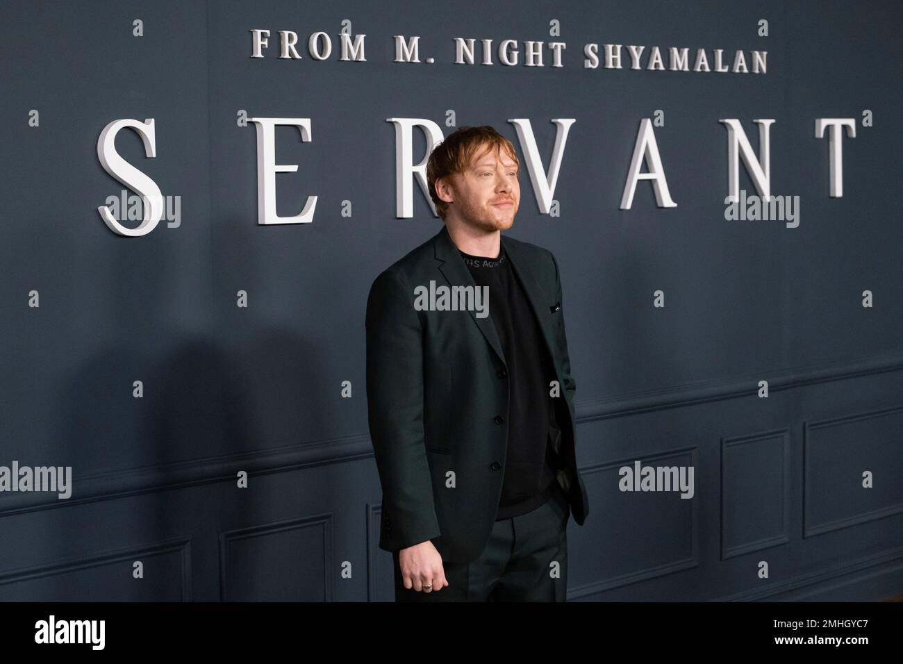 Rupert Grint attends the Apple TV Plus world premiere of "Servant," at ...