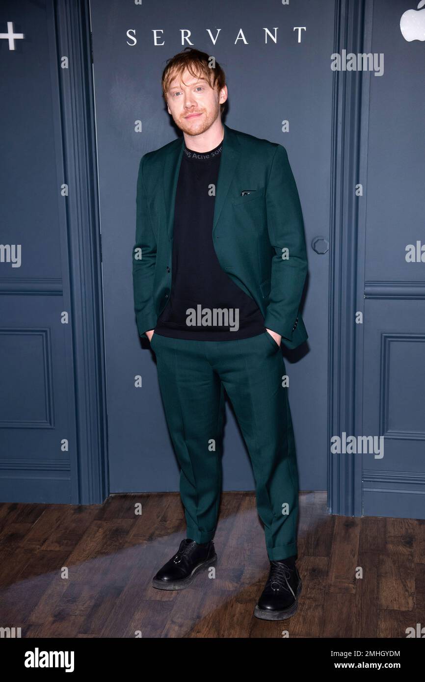 Rupert Grint attends the Apple TV Plus world premiere of "Servant," at ...