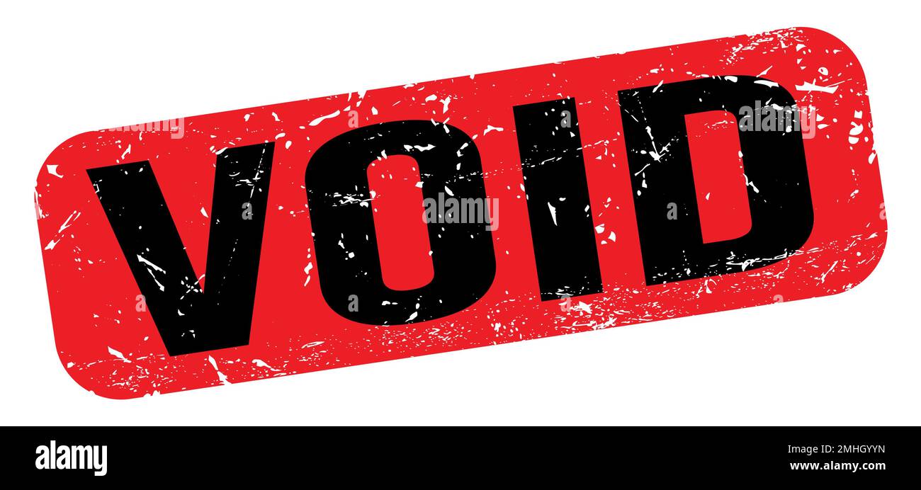 VOID text written on red-black grungy stamp sign Stock Photo - Alamy