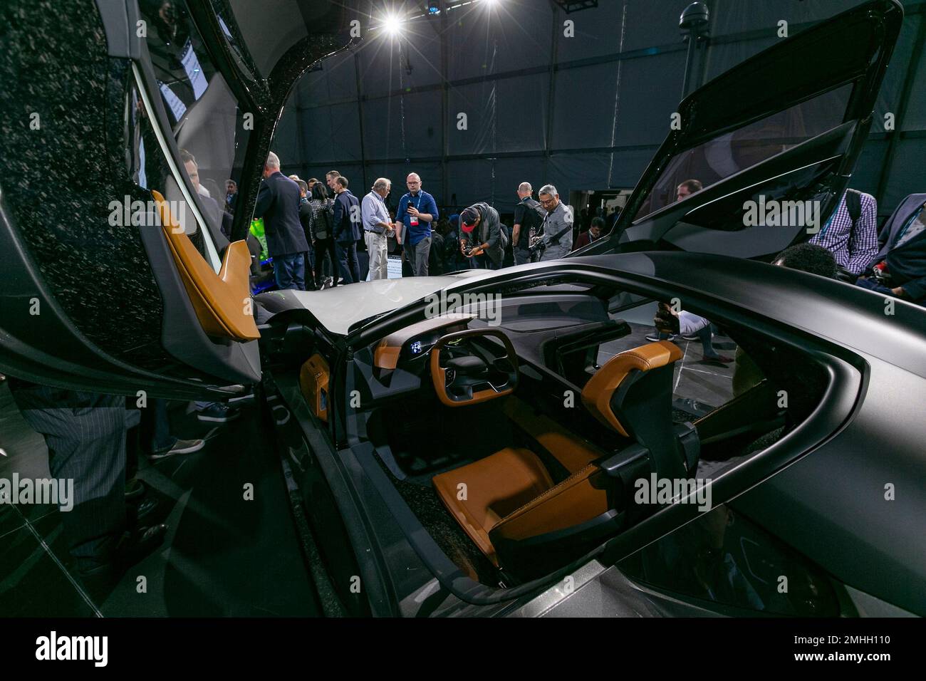 Karman Vision SC2 concept vehicle interior is seen at Automobility LA ...
