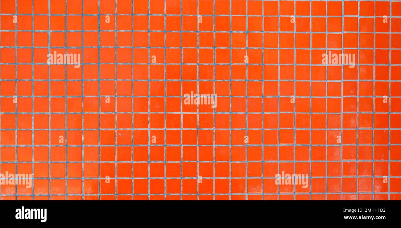 orange mosaic tile background tiles wall flooring Stock Photo - Alamy