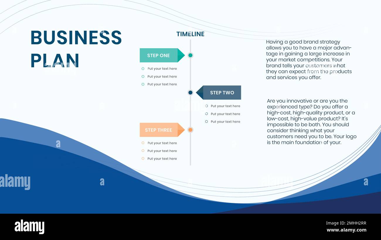 Business plan presentation vector slide editable template Stock Vector ...