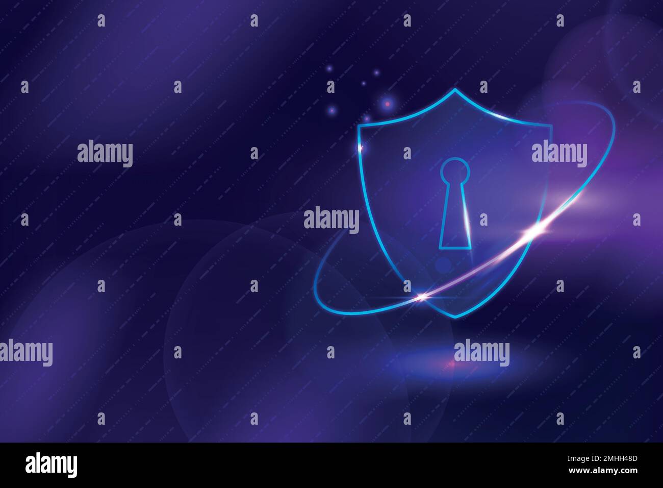 Data protection background vector cyber security technology in purple ...