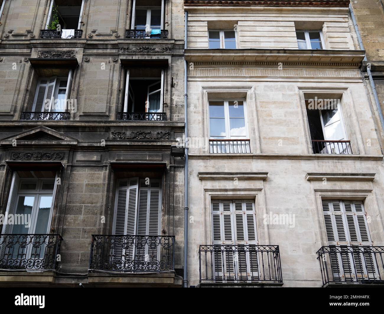 before and after comparison of clean building facades with difference ...