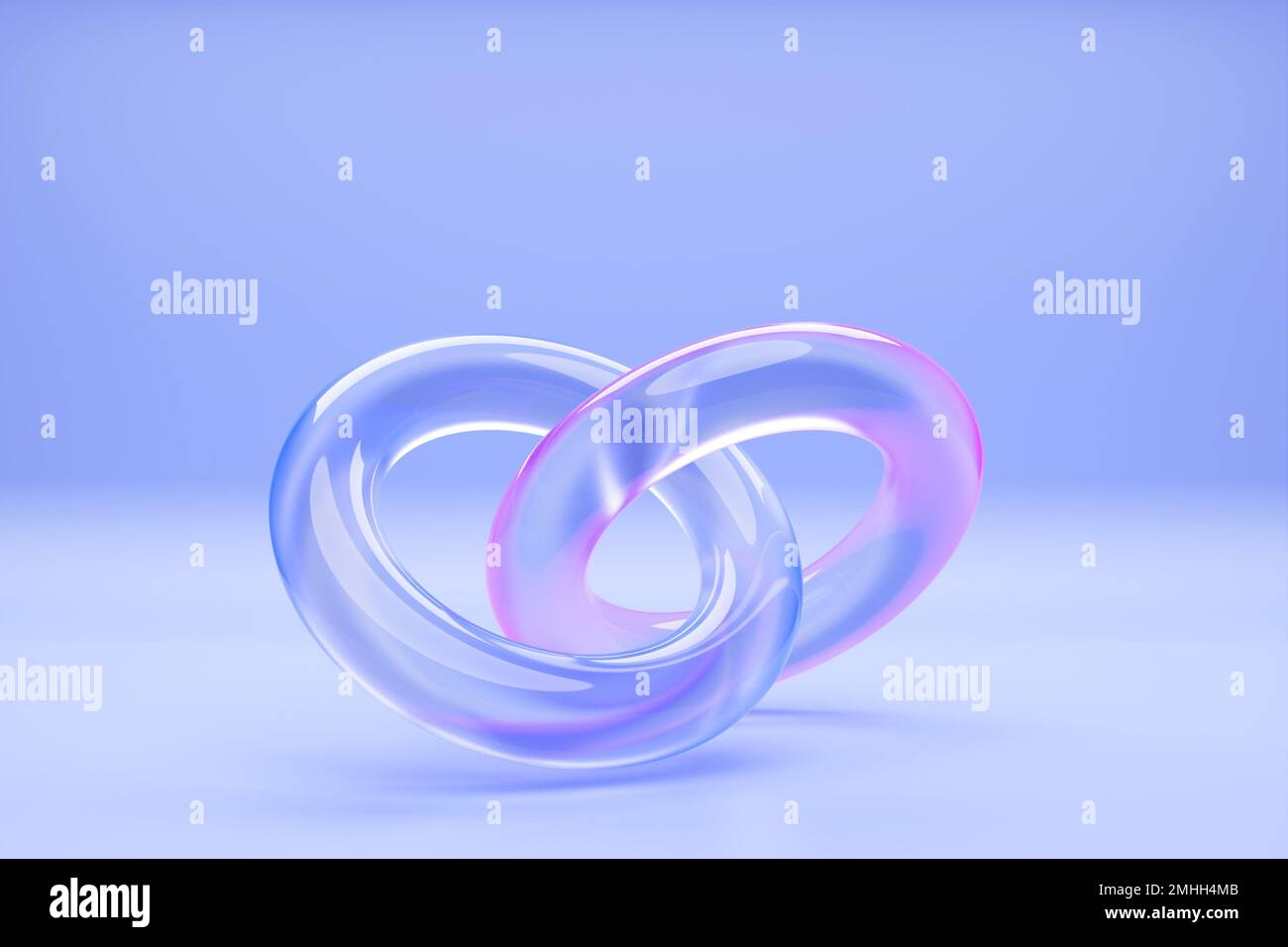 3D illustration, transparent illusion isometric abstract shapes ...