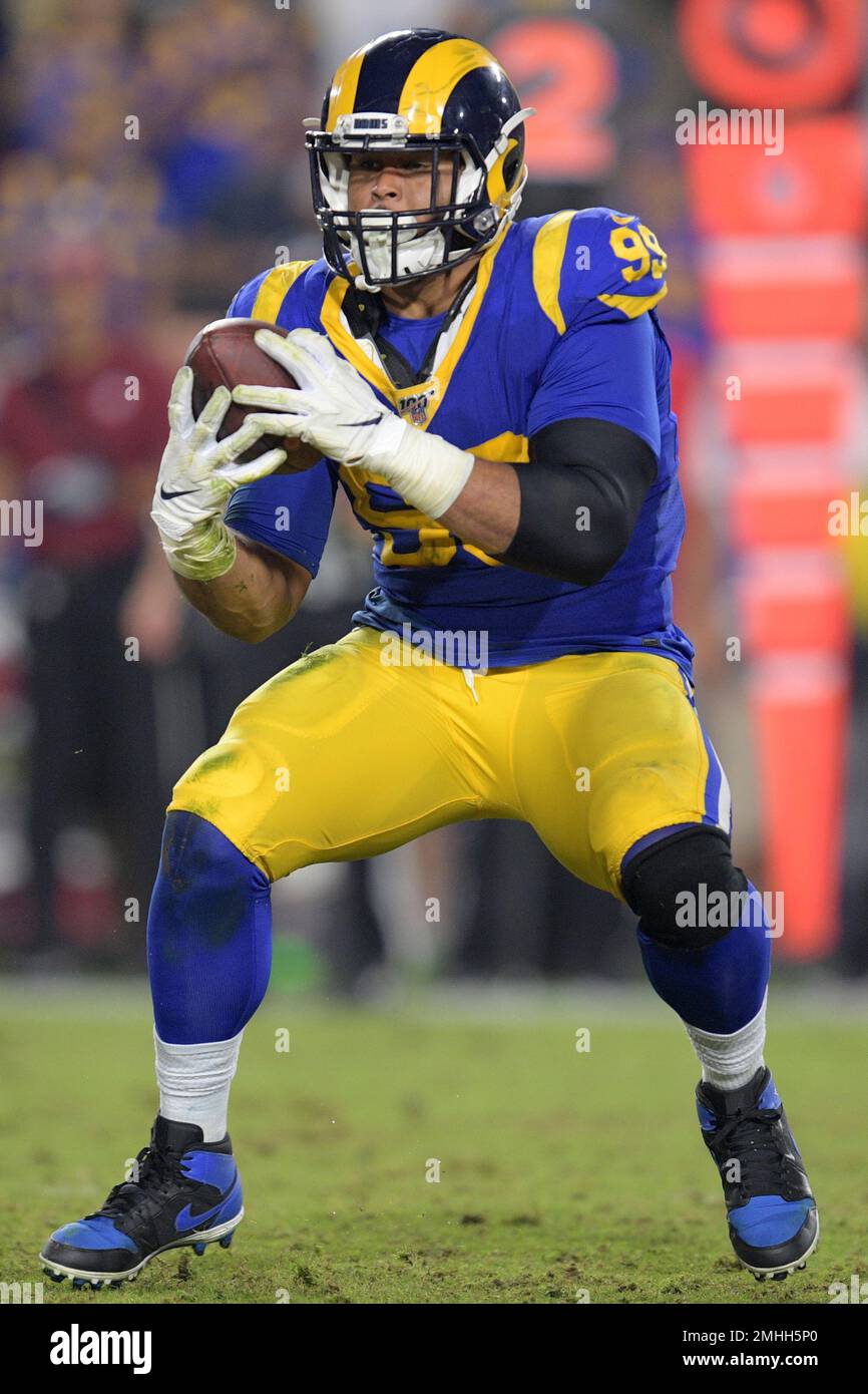 Los Angeles Rams defensive tackle Aaron Donald in an NFL football game ...