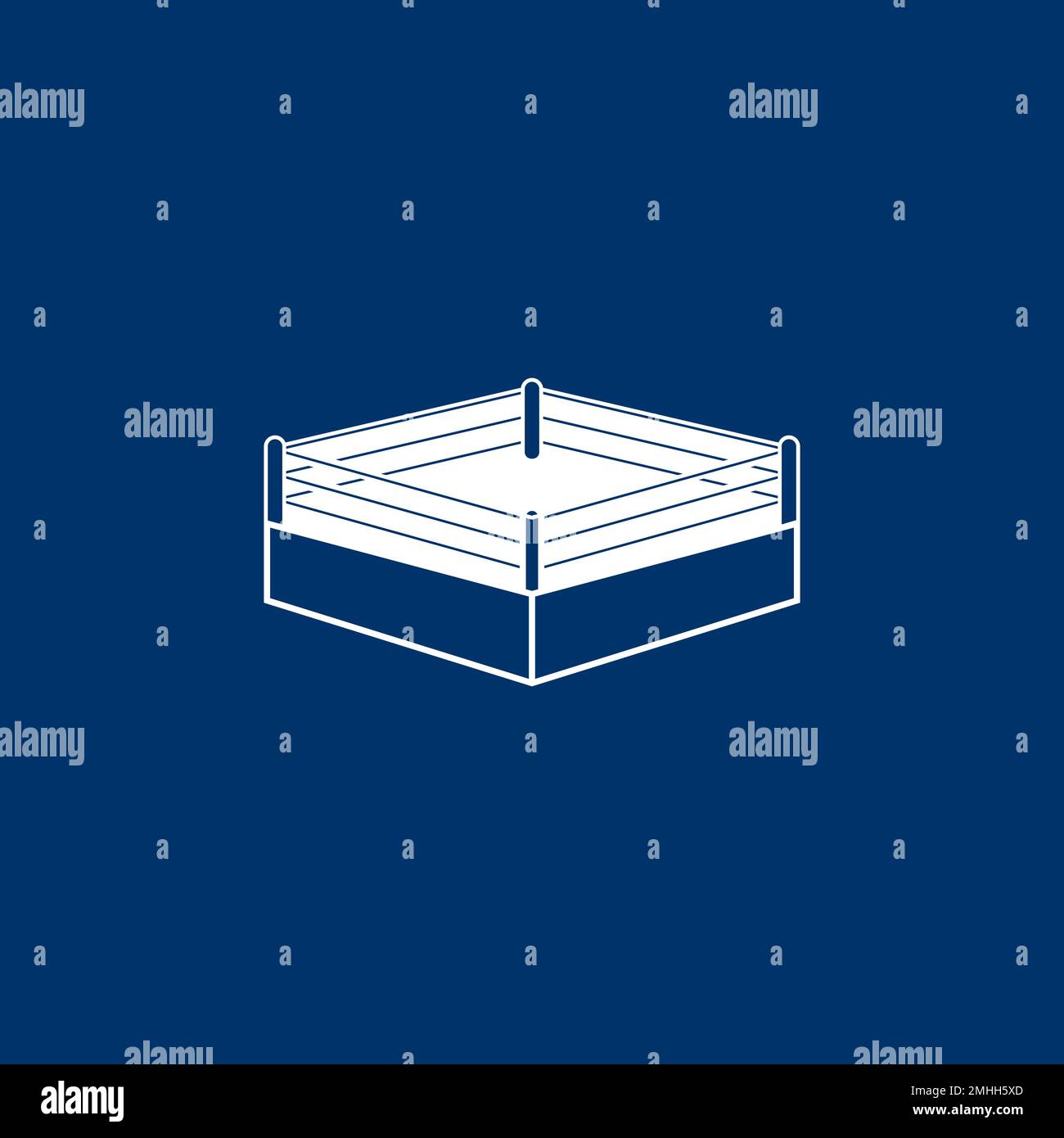 boxing ring logo vector illustration design template Stock Vector Image ...