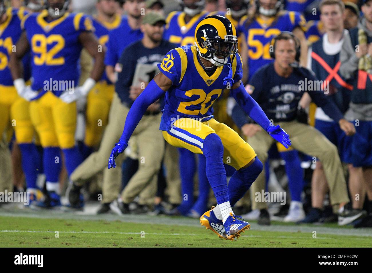 Los Angeles Rams cornerback Jalen Ramsey in an NFL football game ...