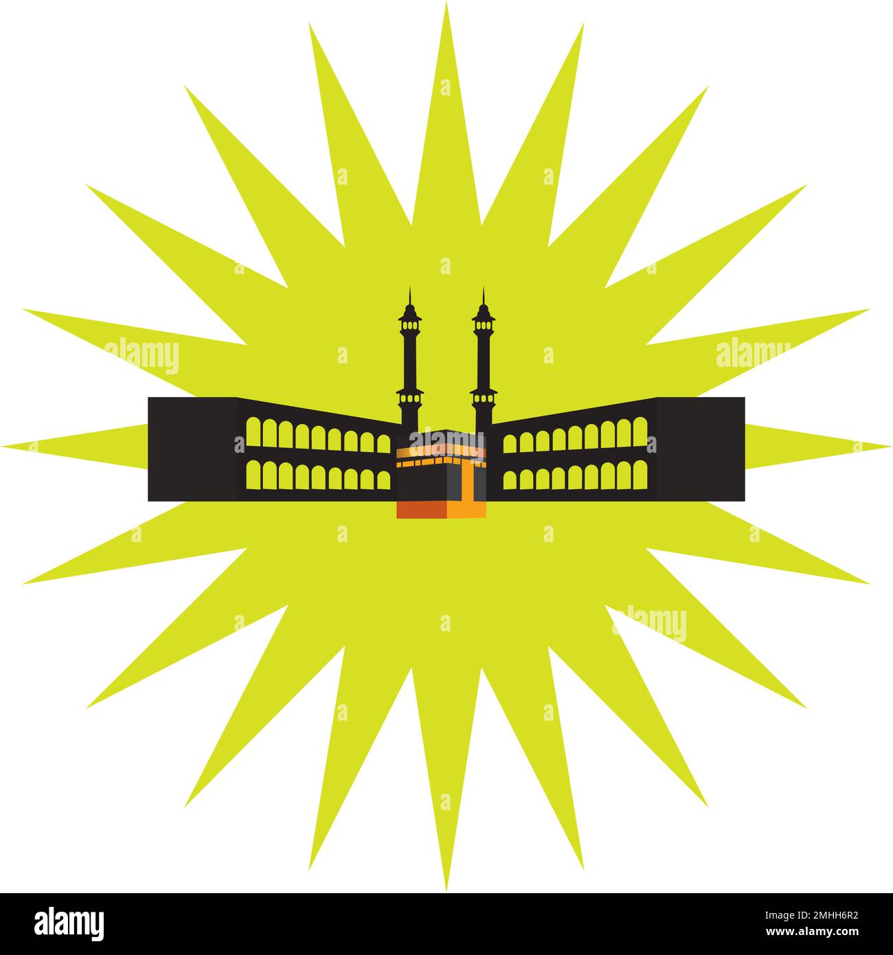 kaaba vector icon. the mecca of worship for Muslims, logo design ...